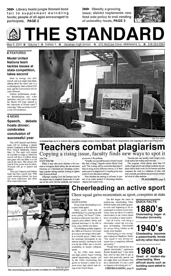 IHSA - Journalism - 2010-11 Winning Entries